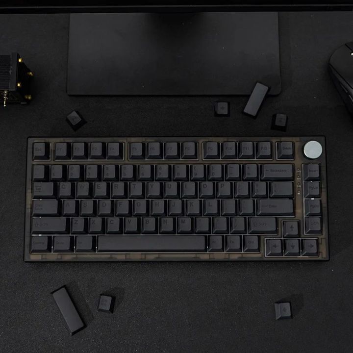 144 Keys GMK Clones Dark Keycaps Minimall Black PBT Dye Sub KeyCap ...