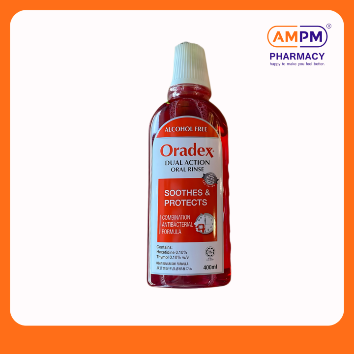 ORADEX DUAL ACTION GARGLE & RINSE MOUTHWASH (RED) | Lazada