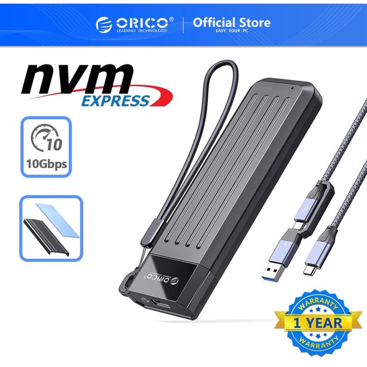 ORICO M2 SSD NVMe Case USB Type C Gen2 10Gbps PCIe SSD Enclosure M.2 ...