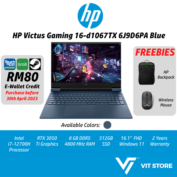HP Victus 16 16-d1067TX Gaming Laptop | Intel Core i7-12700H GeForce ...