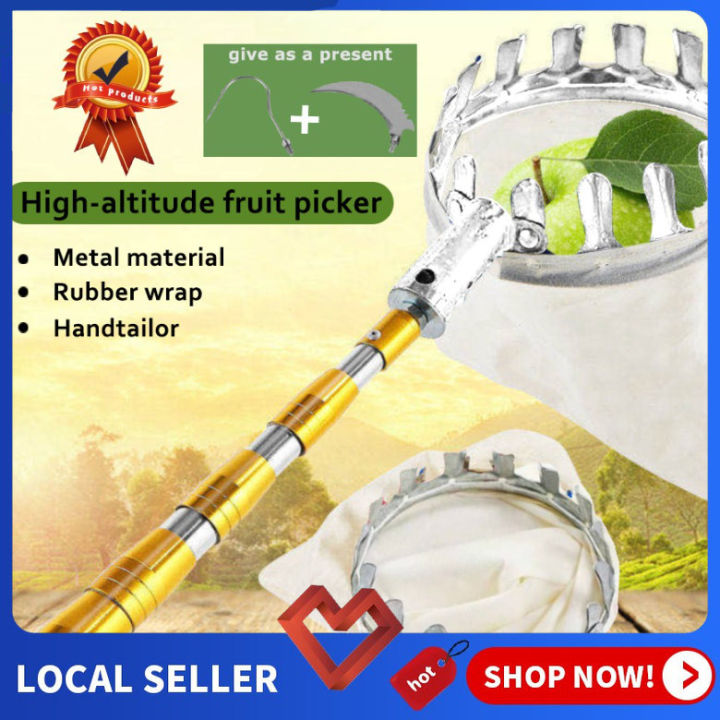 Multifunctional stainless steel fruit picker high-altitude telescopic ...