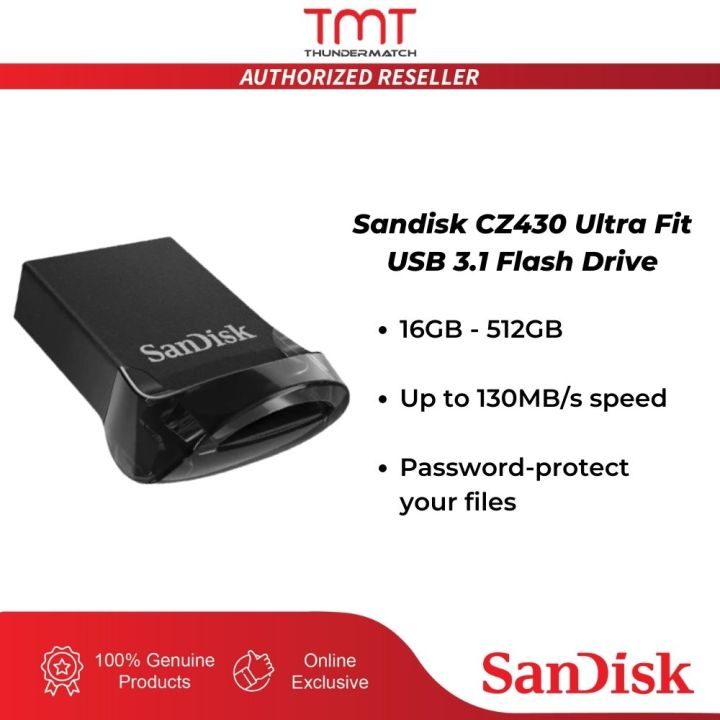 TMT SanDisk CZ430 16GB 32GB 64GB 128GB 256GB Ultra Fit USB 3.1 Flash ...