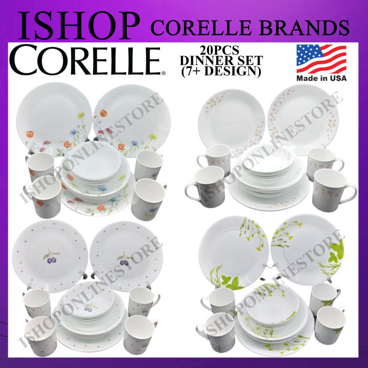 Corelle 20pcs (4 Person) Dinnerware Set Livingware Tableware Set ...