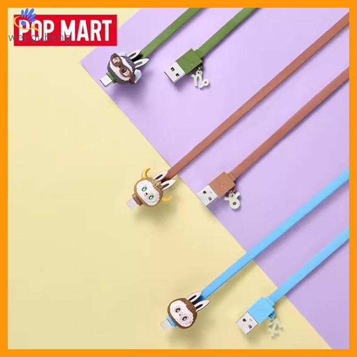 WEEGUBENG POPMART Labubu Data Cable Blind Box Constellation Series Type ...