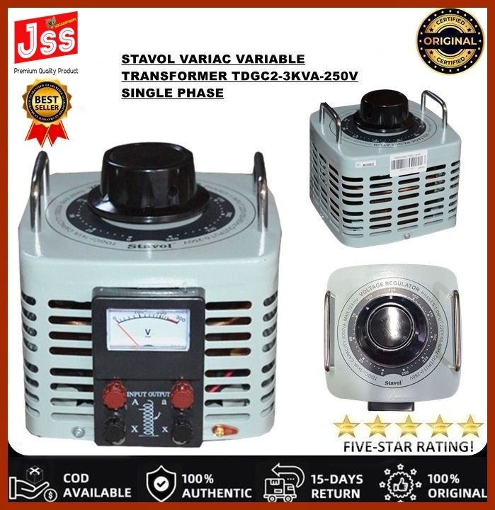STAVOL JSS VARIAC VARIABLE TRANSFORMER TDGC2-3KVA-250V SINGLE PHASE ...