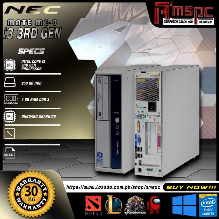 NEC MATE ME-9|INTEL CORE i3 3RD GEN PROCESSOR|250GB HDD|4GB RAM DDR3 ...