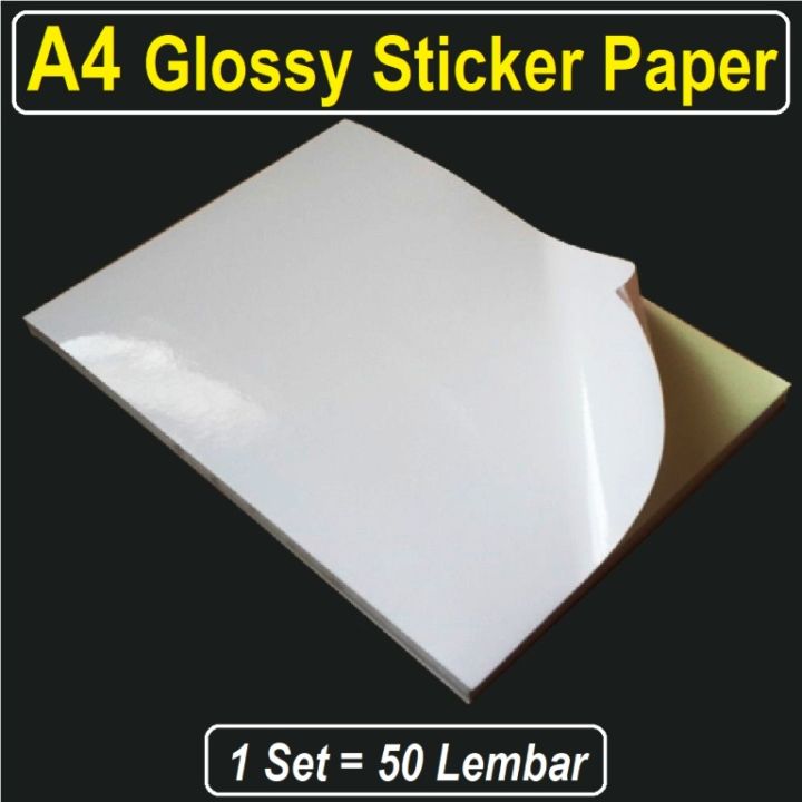 Kertas Sticker Stiker Glossy Chromo Paper A4 - 50 Lembar | Lazada Indonesia