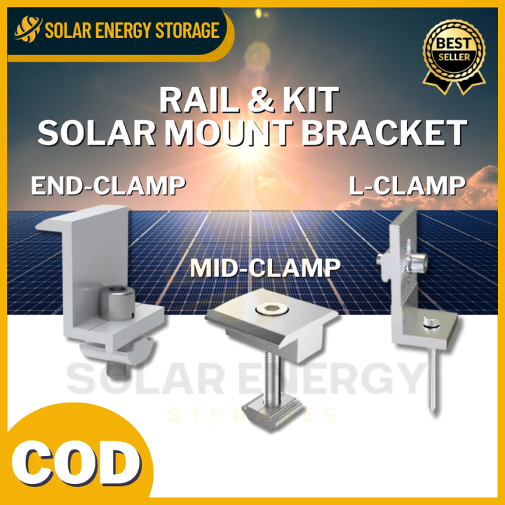 High Quality Solar Mount Rail & Kit (End-Clamp, L-Clamp, Mid-Clamp ...
