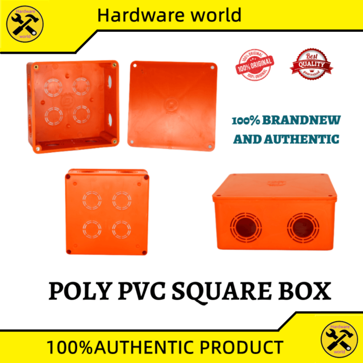 PULL BOX POLY PVC SQUARE BOX with COVER FIRE RETARDANT HEAVY DUTY ...