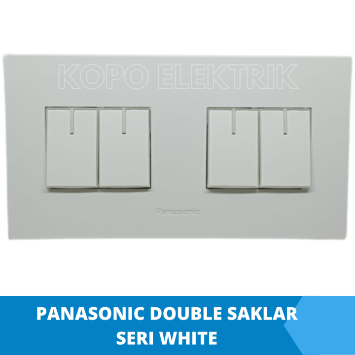 Panasonic Double Saklar Seri Style White Tanam Saklar Putih Minimalis ...