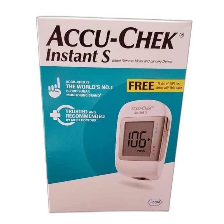 (5 Years Warranty) Accu-chek Instant S Starter Kit Blood Glucose Meter ...