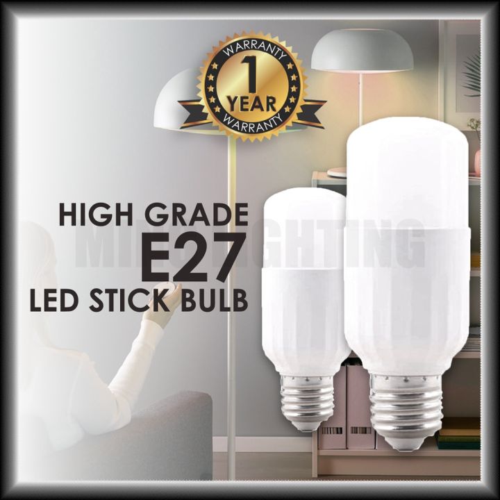LED Stick Bulb E27 5W 10W 12W 15W Mentol Lampu Energy Saving Table Lamp Down Light Meja Siling ...