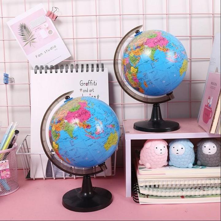 Rotary Globe 360-degree Rotating Student Educational World Map ...