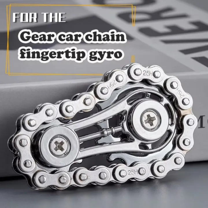EAURA Chains Gear Fingertip Gyro Mechanical Spinning Top Gyroscope ...