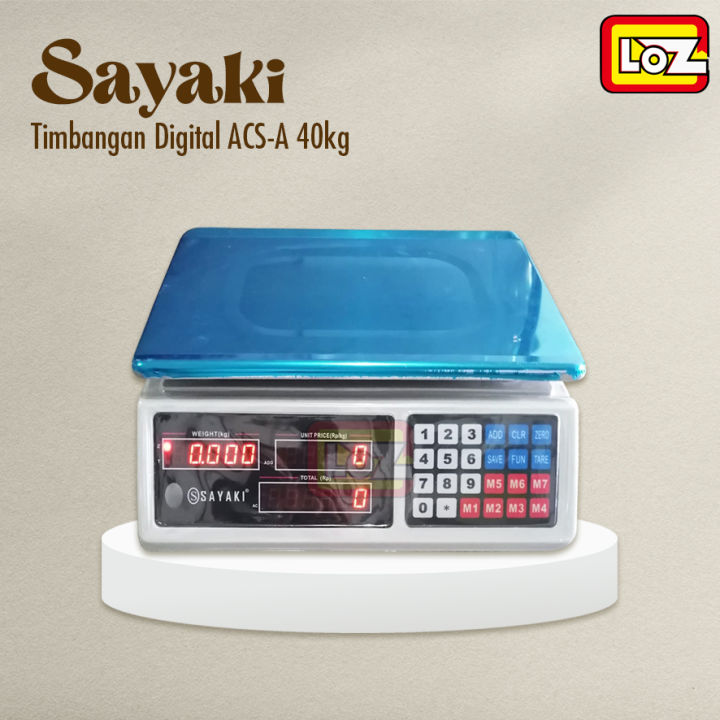 SAYAKI Digital Pricing Scale 40kg | Timbangan Dapur Digital | Lazada ...