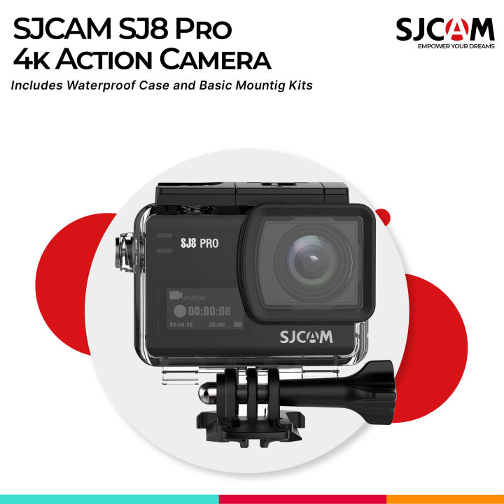 SJCAM SJ8 Pro WIFI 4K 60fps Dual Screen with Gyro Stabilization Action ...