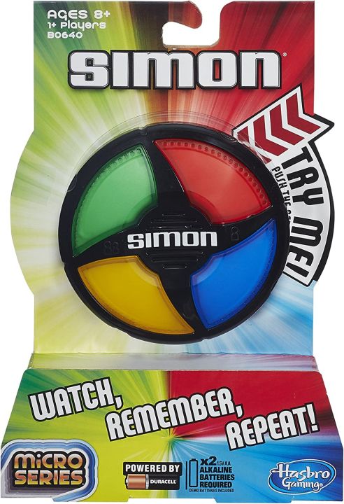 Hasbro SIMON Handheld Micro Series Electronic Memory Game for Kids Ages ...