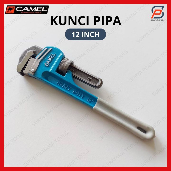 Kunci Pipa 12 Inch Camel Pipe Wrench Lapis Karet 12" Inci Pembuka Mur ...