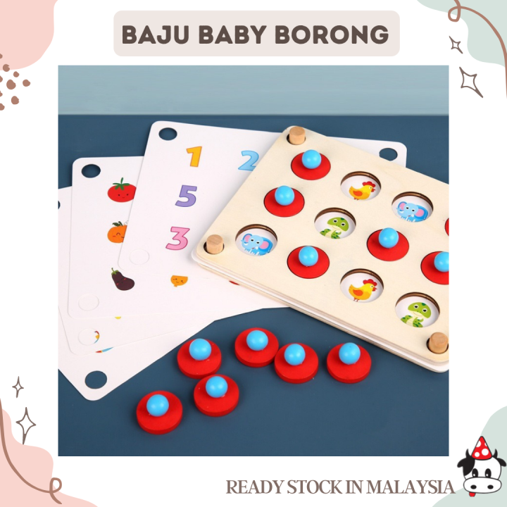 Wooden Baby Kids Memory Cheese Game Early Learning Education Mini ...