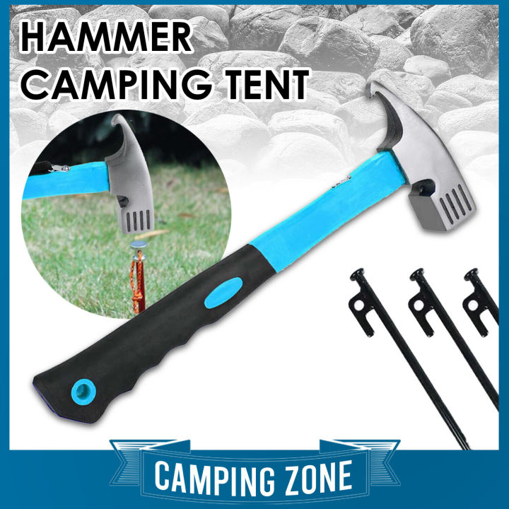 MULTIFUNCTION OUTDOOR CAMPING HAMMER Tent Hammer Tent Awning Stake Nail ...