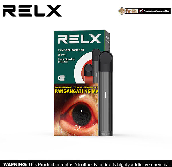 RELX Essential Starter Kit/Essential Bundle BLACK (1 ESSENTIAL Black ...