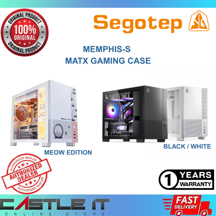 Segotep MEMPHIS-S Meow / BLACK WHITE MATX Micro ATX Gaming Casing ...