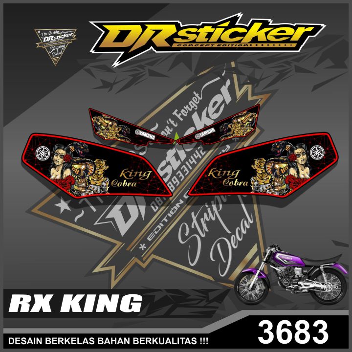 3683 Striping Stiker Motor Yamaha RX KING Desain Motor Stiker Lady Rose ...