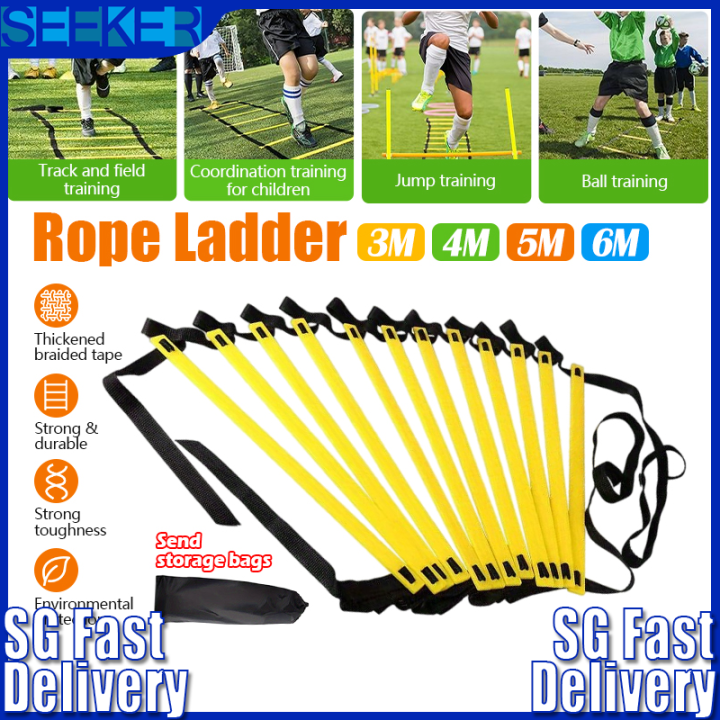 PP 3/4/5/6M Adjustable Agility Training Ladder Thickened braided tape ...