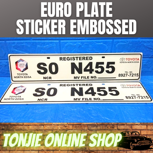 Personalized Universal Euro Style Car License Plates/ 2pcs Front & Back ...