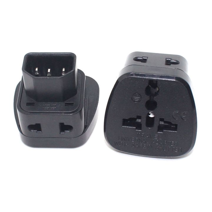 IEC 320 C14 Plug To Universal Socket Converter, 1 to 2 Receptable Plug ...