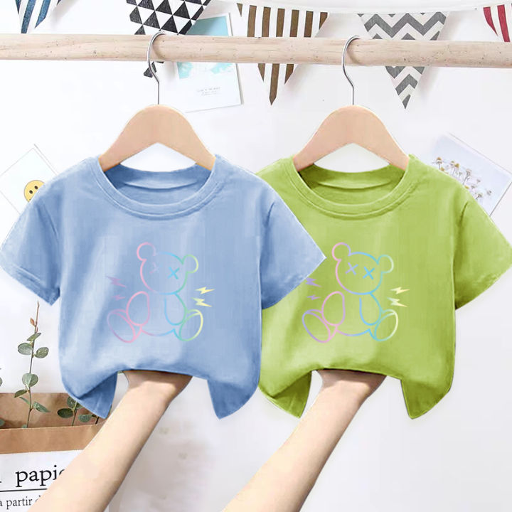 Boy Tshirt Kid AQ Big Boys T-shirt Cartoon Little Bear Print Basic ...