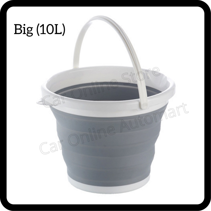 Silicone Foldable Water Bucket Water Pail 5L/10L Portable Collapsible ...