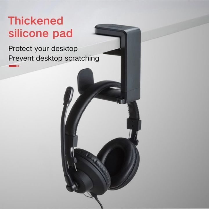360 Degree Rotating Clamp Headphone Stand Compact Headphone Holder with ...
