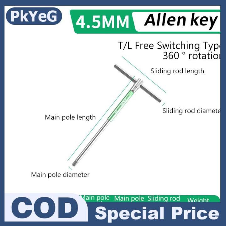 PkYeG T L 2 2.5 3 4 5 6 8 10mm Torx Screwdriver T Type Allen Hex Wrench ...