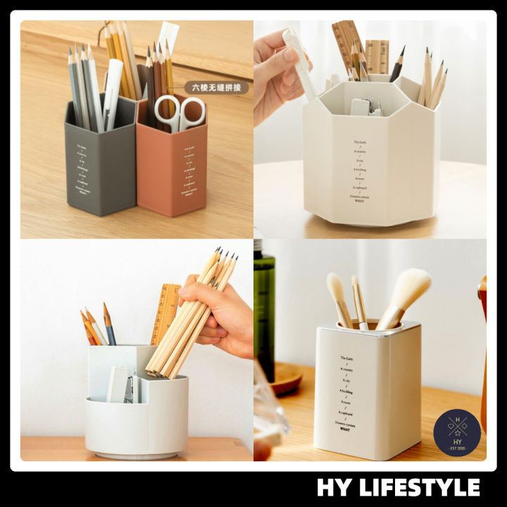 HY 3 Slot 5 Slot Pen Holder Pen Organizer Stationary Organizer Study ...