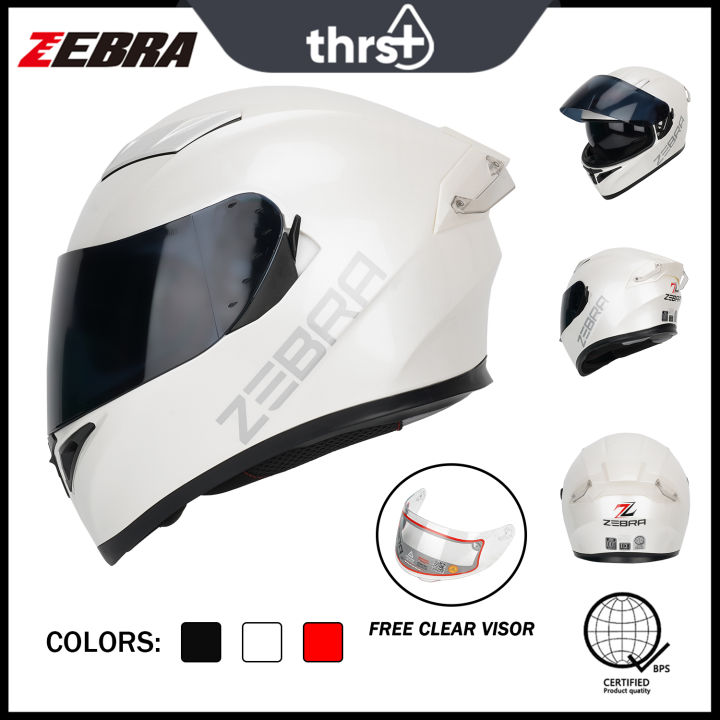 Zebra motorcycle full face helmet original dual visor helmet for ...
