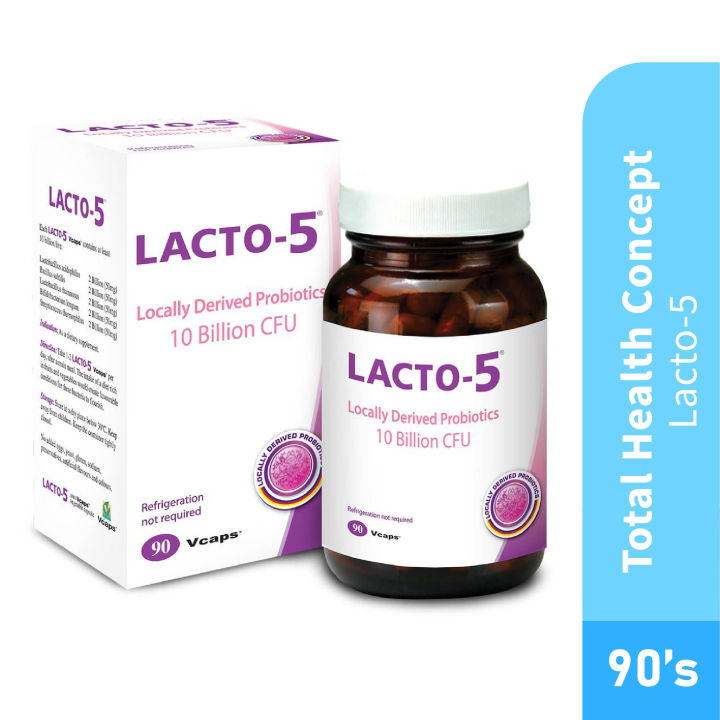 THC Lacto-5 90's for Digestion & Gut Health with Probiotic ...