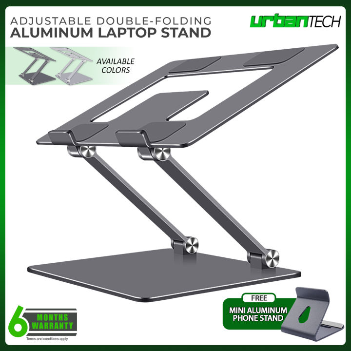 Double-Folding Aluminum Laptop Stand for Laptop 10~18" Screen-size ...