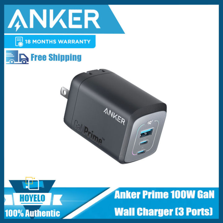 Anker Prime Anker GaN 100W Multi Port Charger Plug TypeC Fast Charging ...