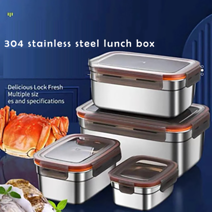 KITkitchen 304 Stainless Steel Fresh Keeping Box Food Grade Lunch ...