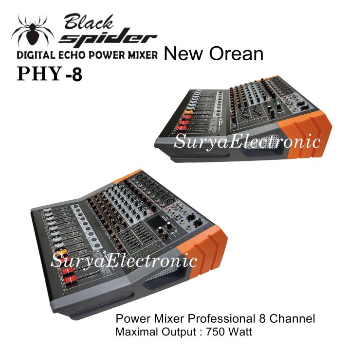 Power Mixer Black Spider PHY-8 PHY-6 New Bluetooth | Lazada Indonesia