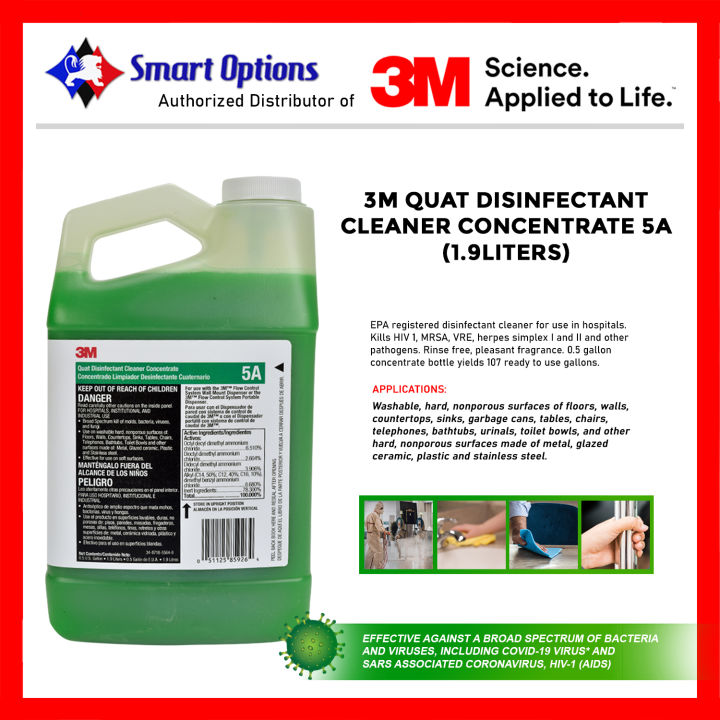 3M Quat Disinfectant Cleaner Concentrate 1.9 Liters or 0.5 gal | Lazada PH