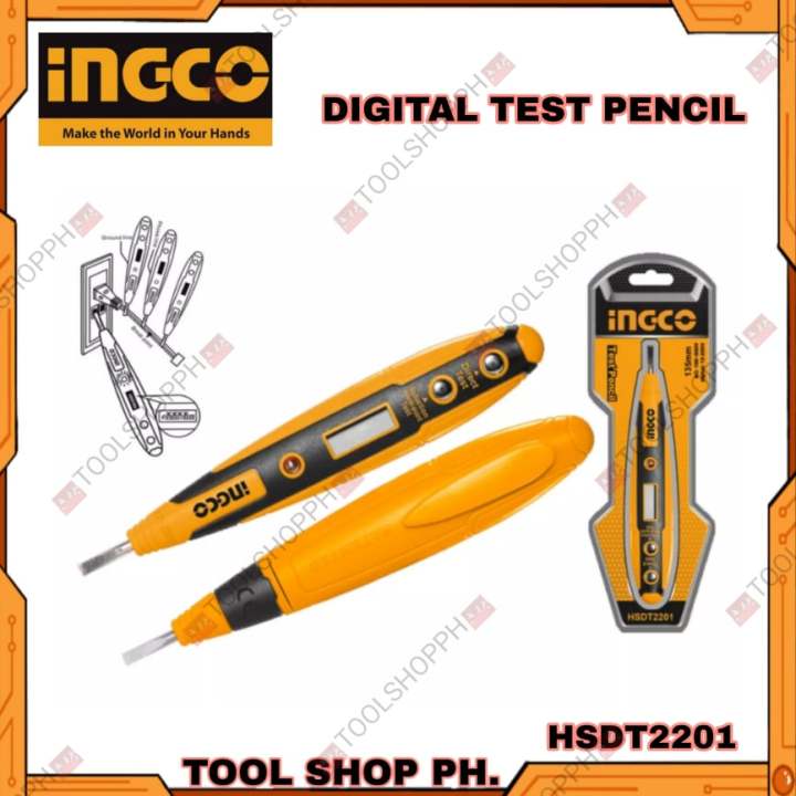 INGCO ORIGINAL Digital DC and AC Tester Pencil HSDT2201 | Lazada PH