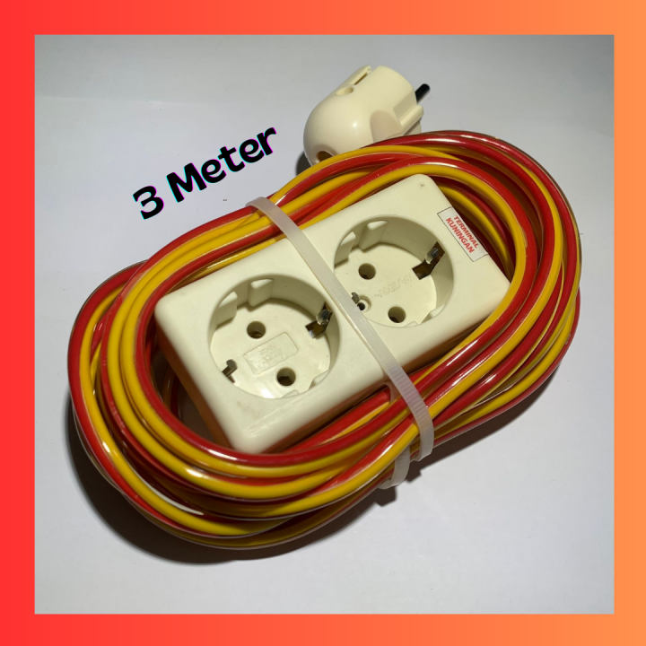 Stop Kontak Alis 2 lubang + Kabel-Terminal Sambungan Listrik Kuningan ...