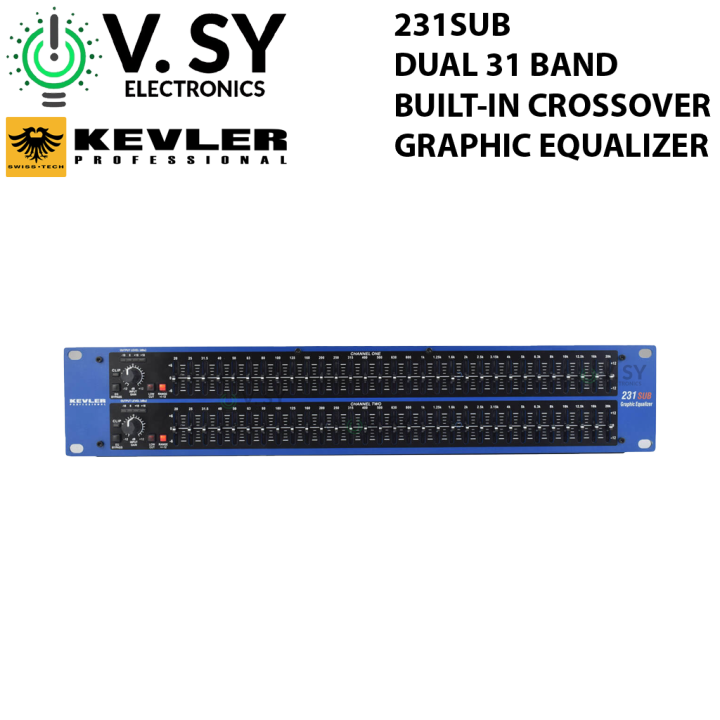 Kevler Professional 231SUB Dual 31 Band Built-In Crossover Graphic Equalizer | Lazada PH