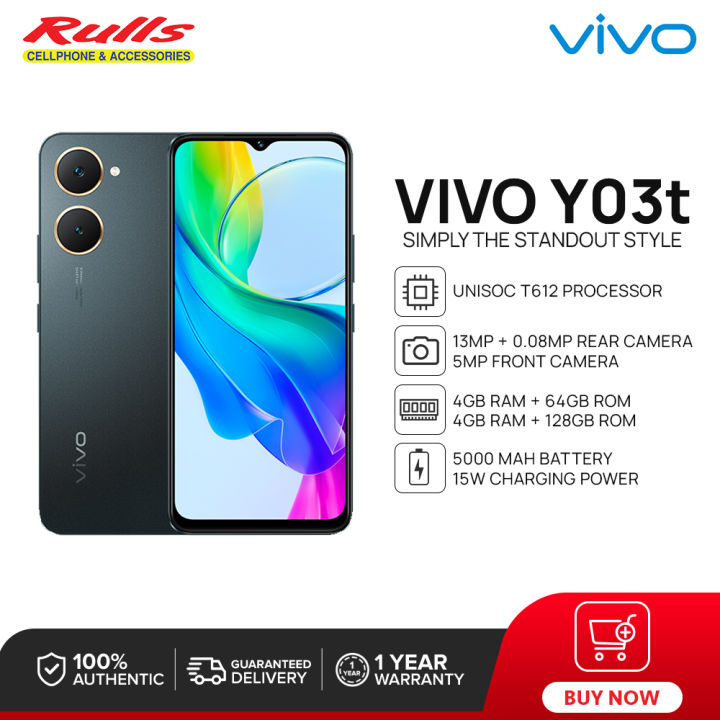 vivo Y03t Smartphone | 4GB+64GB / 4GB+128GB | UNISOC T612 Processor | 6 ...