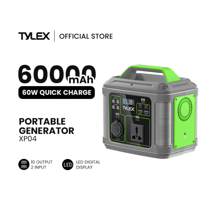 Tylex XP04 Power Station 300W 60000mAh 10 Output And 1 Input Solar ...