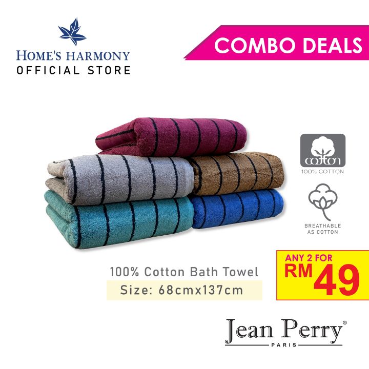 Jean Perry Sport Trend 100% Cotton- Bath Towel | Lazada