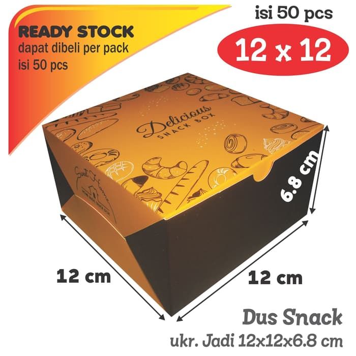PROMO!!! Box Snack, Dus Snack, Box Kue 12x12x7 cm Foodgrade SEDIA ...