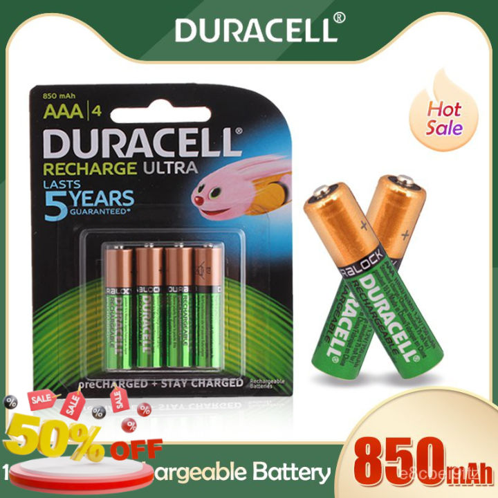 ใหม่ Duracell AAA แบตเตอรี่ 1.2V 850mAh Ni-MH ชาร์จได้ สําหรับไฟฉาย ...